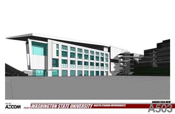 Plans and sketches for new WSU football facilities and Martin Stadium ...