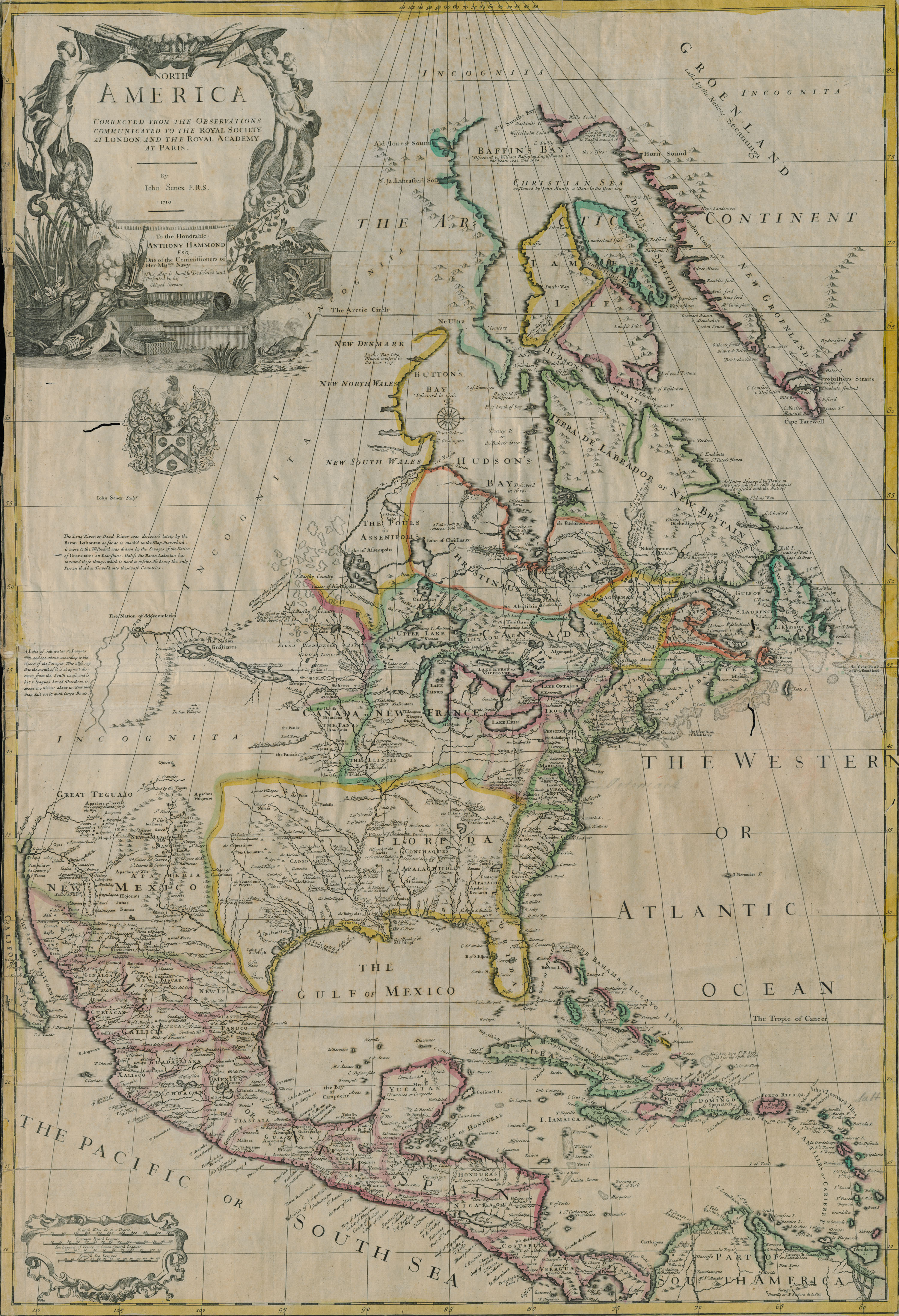 The 1710 Senex map of North America | Washington State Magazine ...