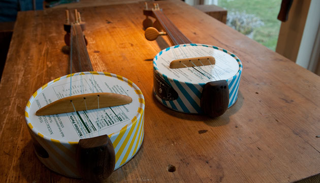 Gallery: John Elwood with canjos and other instruments in his studio ...