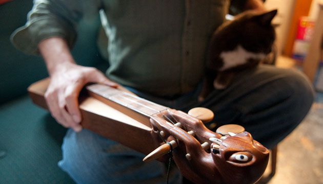 Gallery: John Elwood with canjos and other instruments in his studio ...