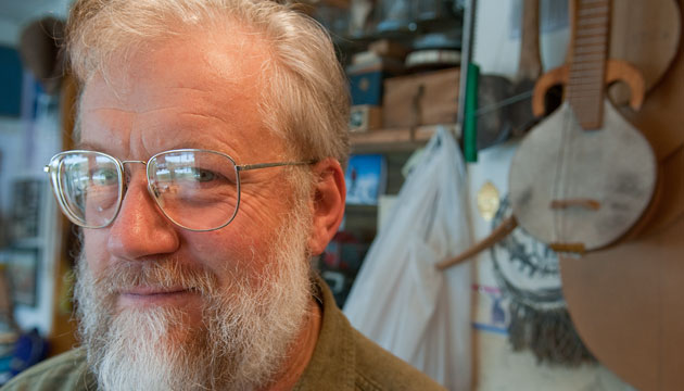 Gallery: John Elwood with canjos and other instruments in his studio ...