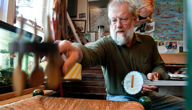 Gallery: John Elwood with canjos and other instruments in his studio ...