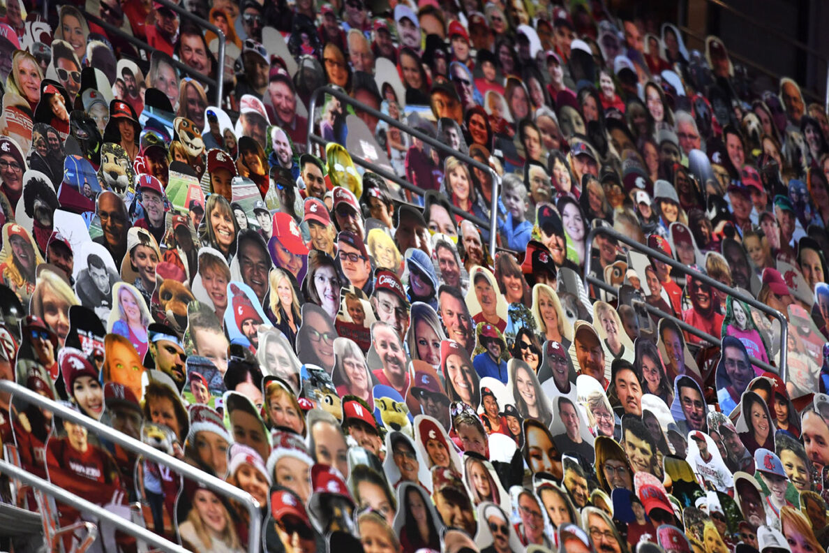Stand-in fans at the 2020 home football game | Washington State ...