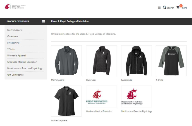 College apparel available online | Elson S. Floyd College of Medicine ...