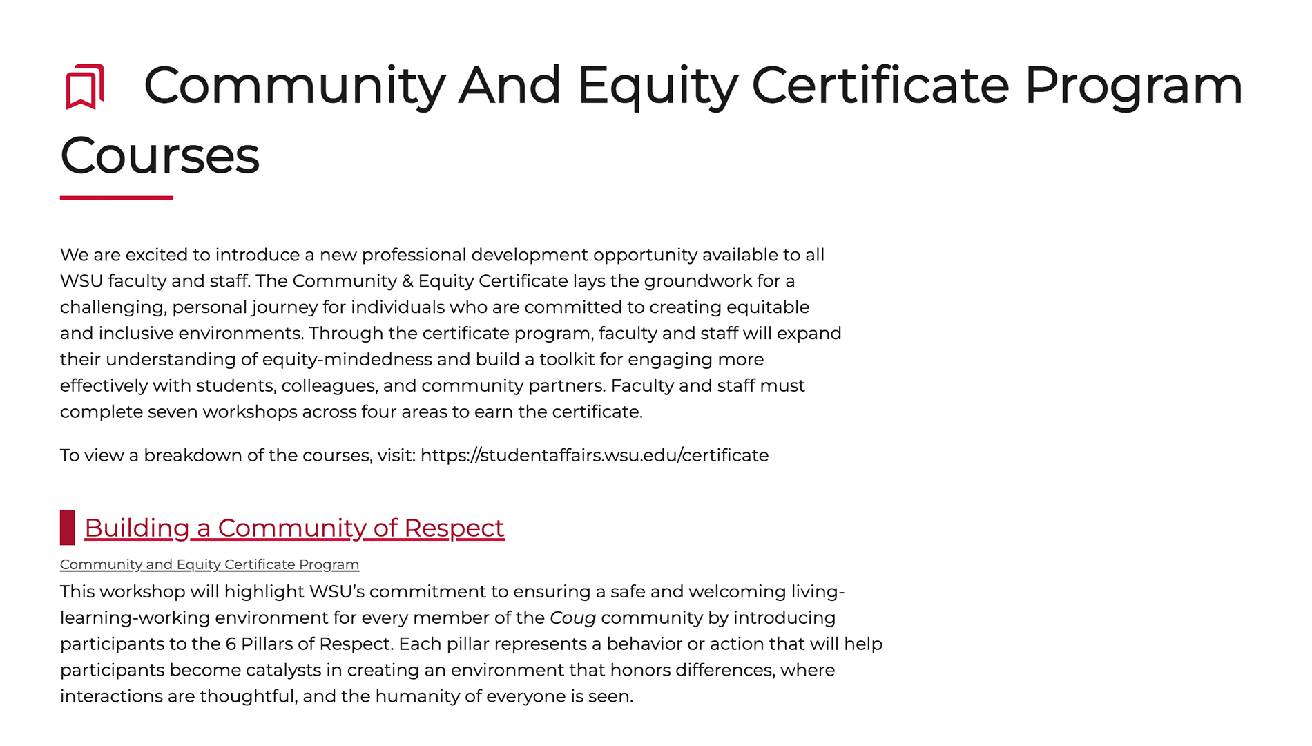 Community And Equity Certificate Program Courses Available | Elson S. Floyd College of Medicine ...