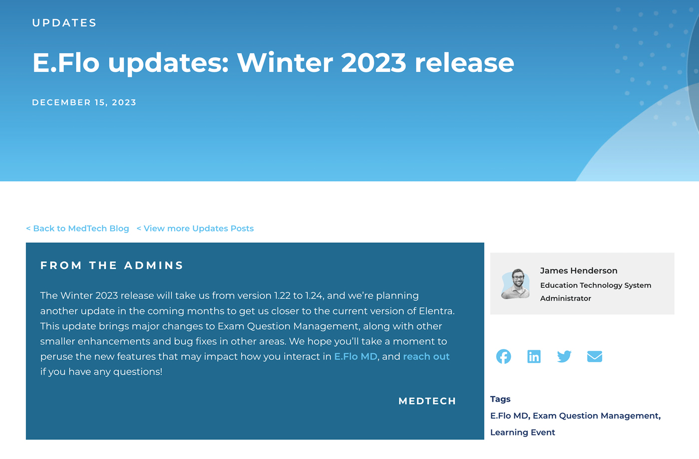 E.Flo MD Update: Winter 2023 Release | Elson S. Floyd College of Medicine News | Washington ...