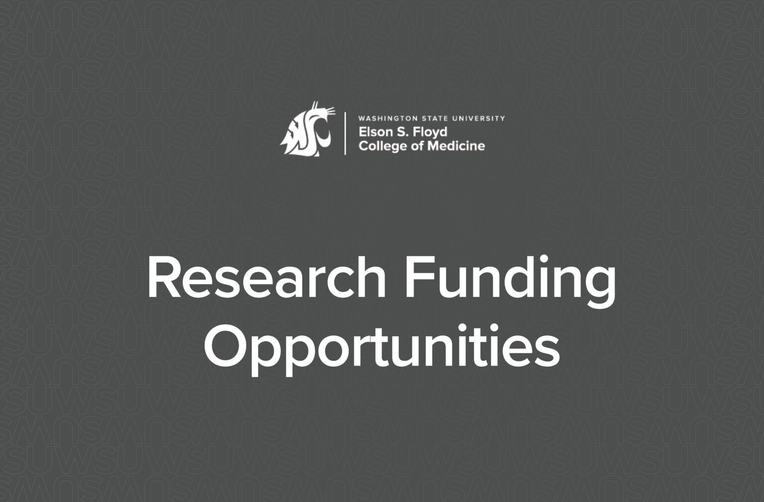 October 2024 Research Funding Opportunities | Elson S. Floyd College of ...