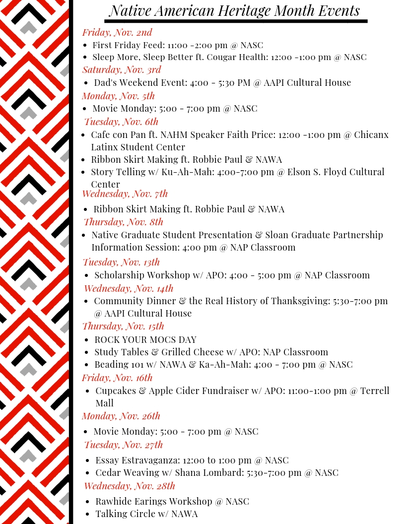 Native American Heritage Month | Office of Native American Programs | Washington State University