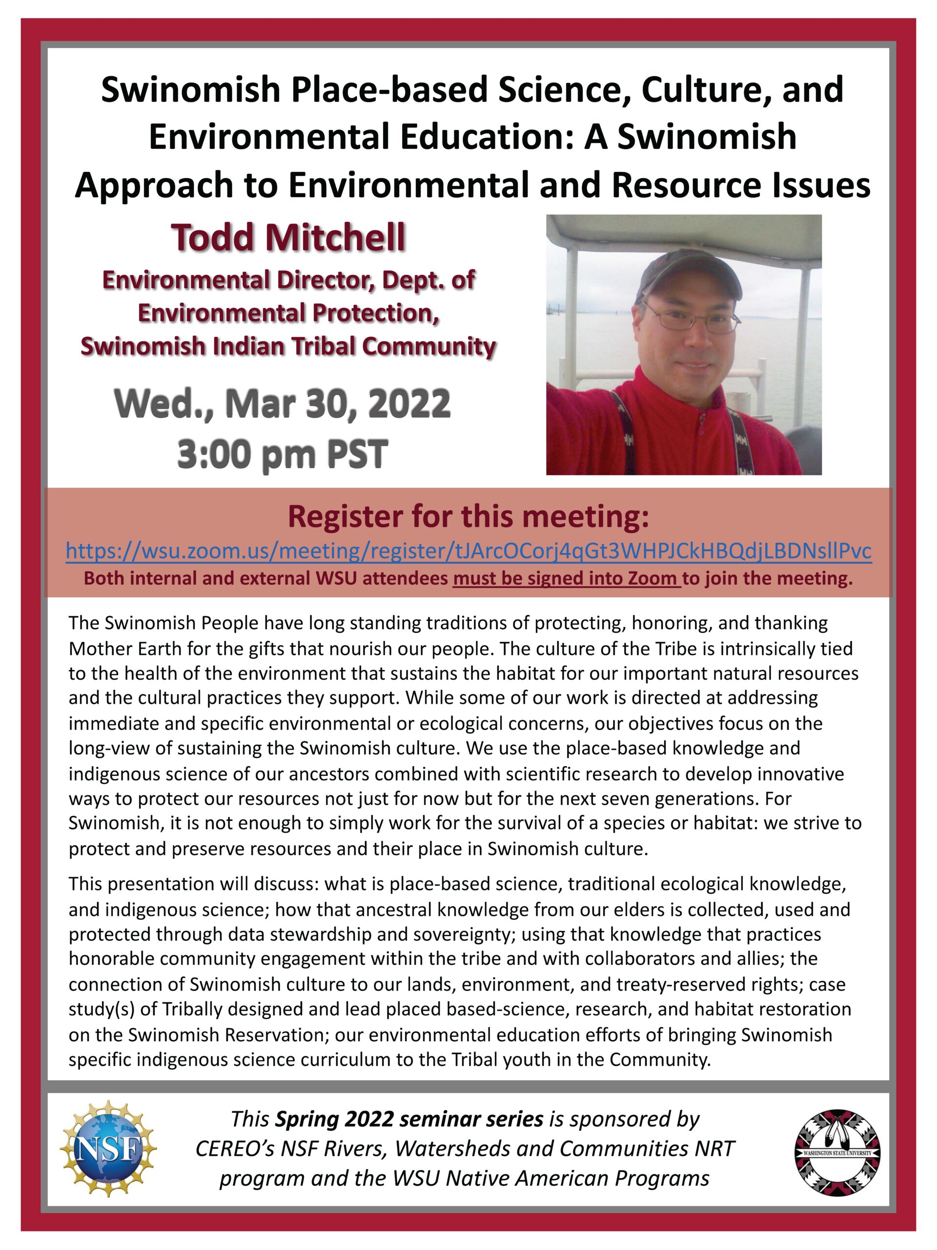 TEK Speaker Series: Swinomish Place-based Science, Culture, and ...