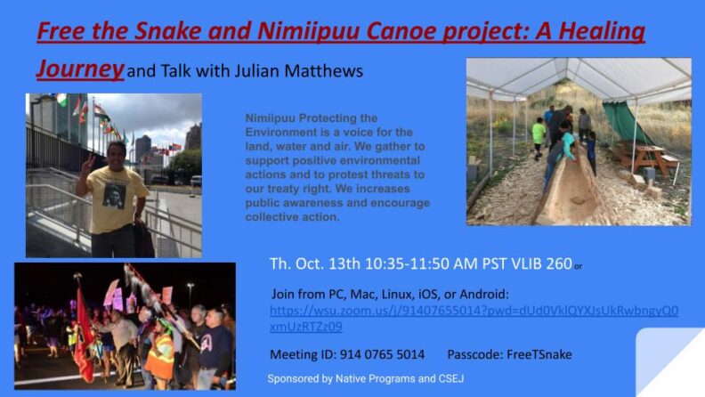 Free the Snake and Nimiipuu Canoe Project, A Healing Journey ...