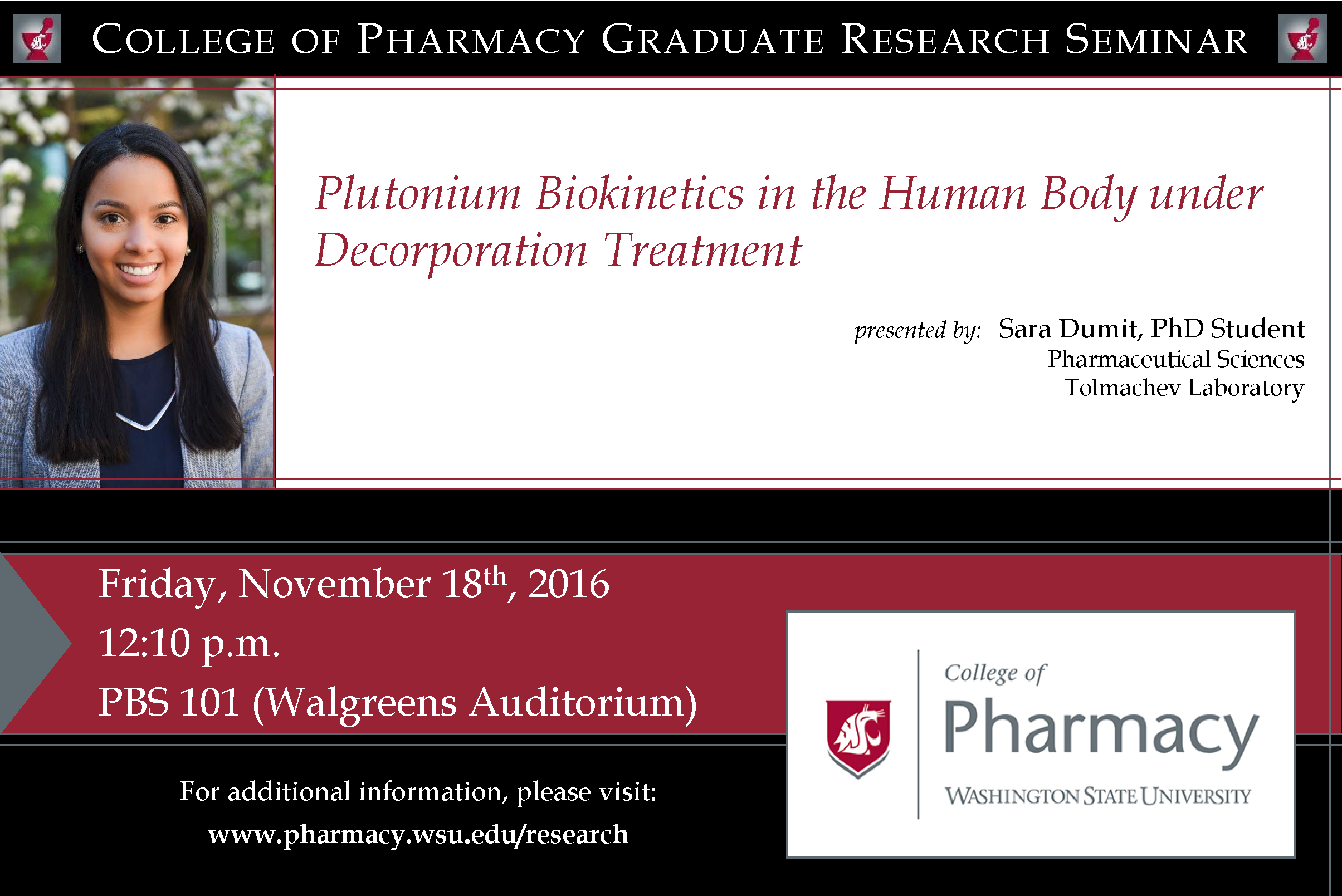 Dumit to Give College of Pharmacy Graduate Research Seminar | U.S ...