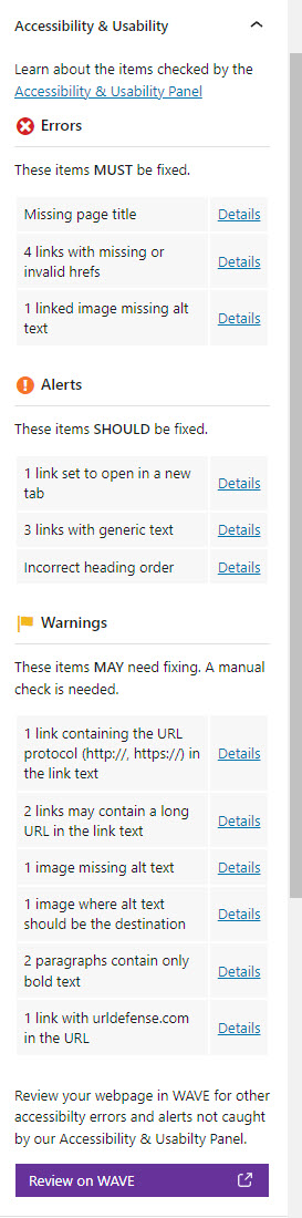 WSUWP Gutenberg Accessibility | Web Communication | Washington State ...