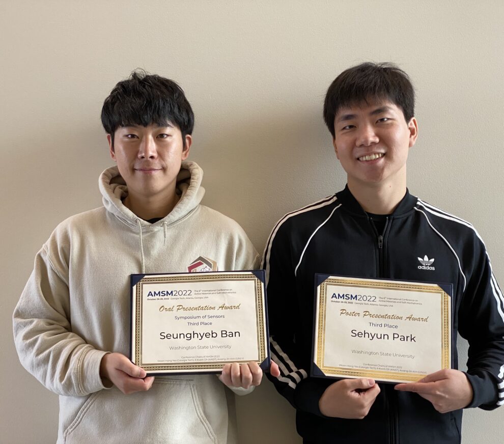 Sehyun and Seunghyeb won the 3rd place award at the international conference AMSM 2022 | Micro ...